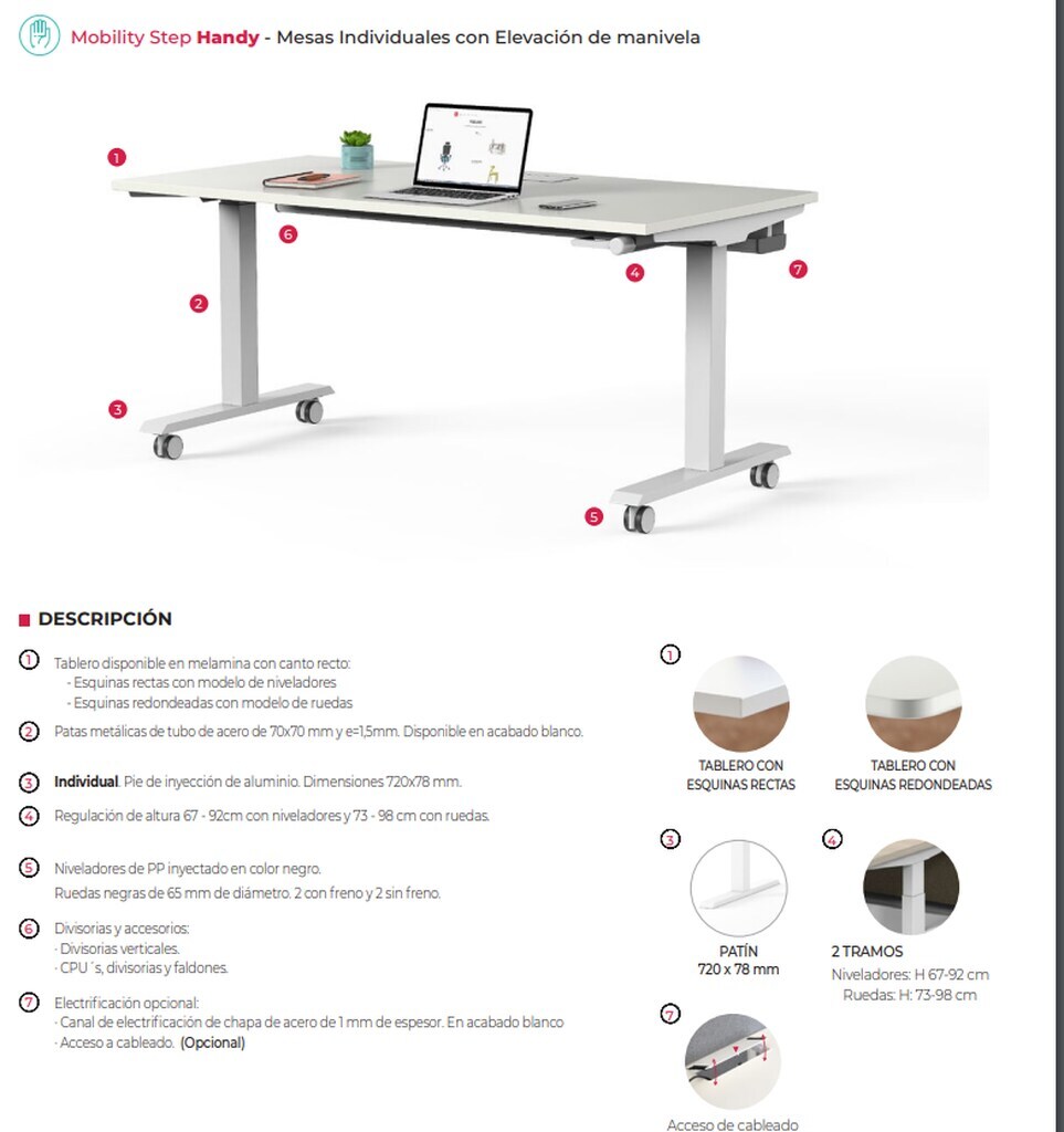 Escritorio Elevable Manivela – EQ. equipamientos - Envío Gratis